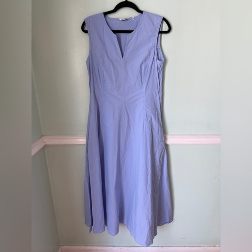 Caliban Dress blue cotton midi minimalist 12 44 EU | eBay