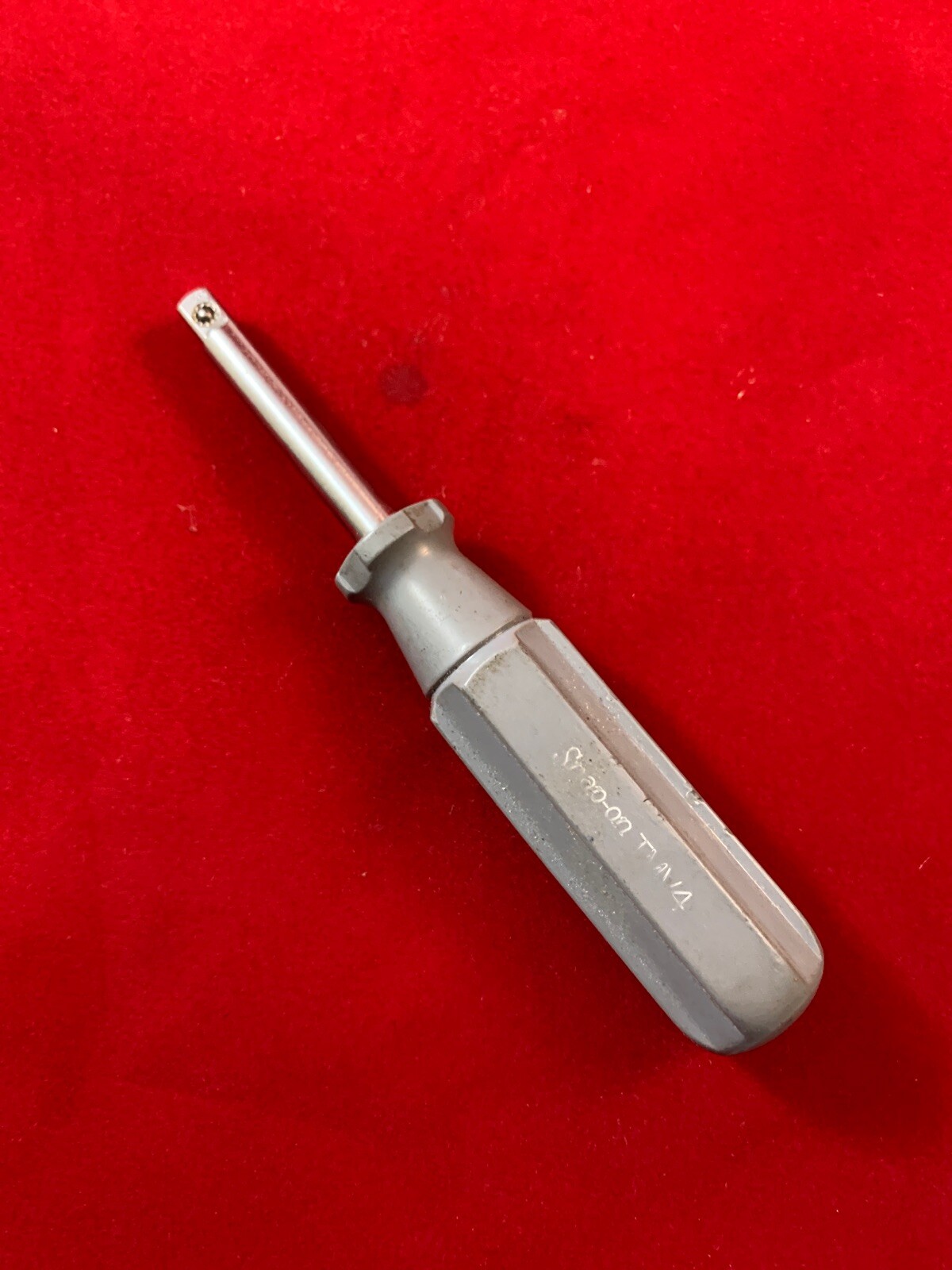Vintage Snap On 1/4" Drive Grey Octogon Handle Socket Driver TMV4 RARE ...