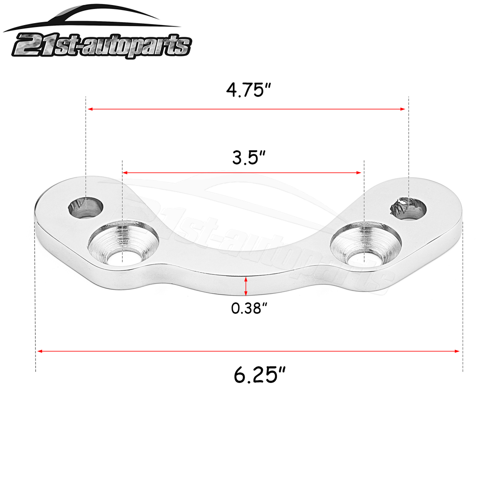 Springer Front End Riser Handlebar Adapter Converter 4.75" to 3.5" For ...