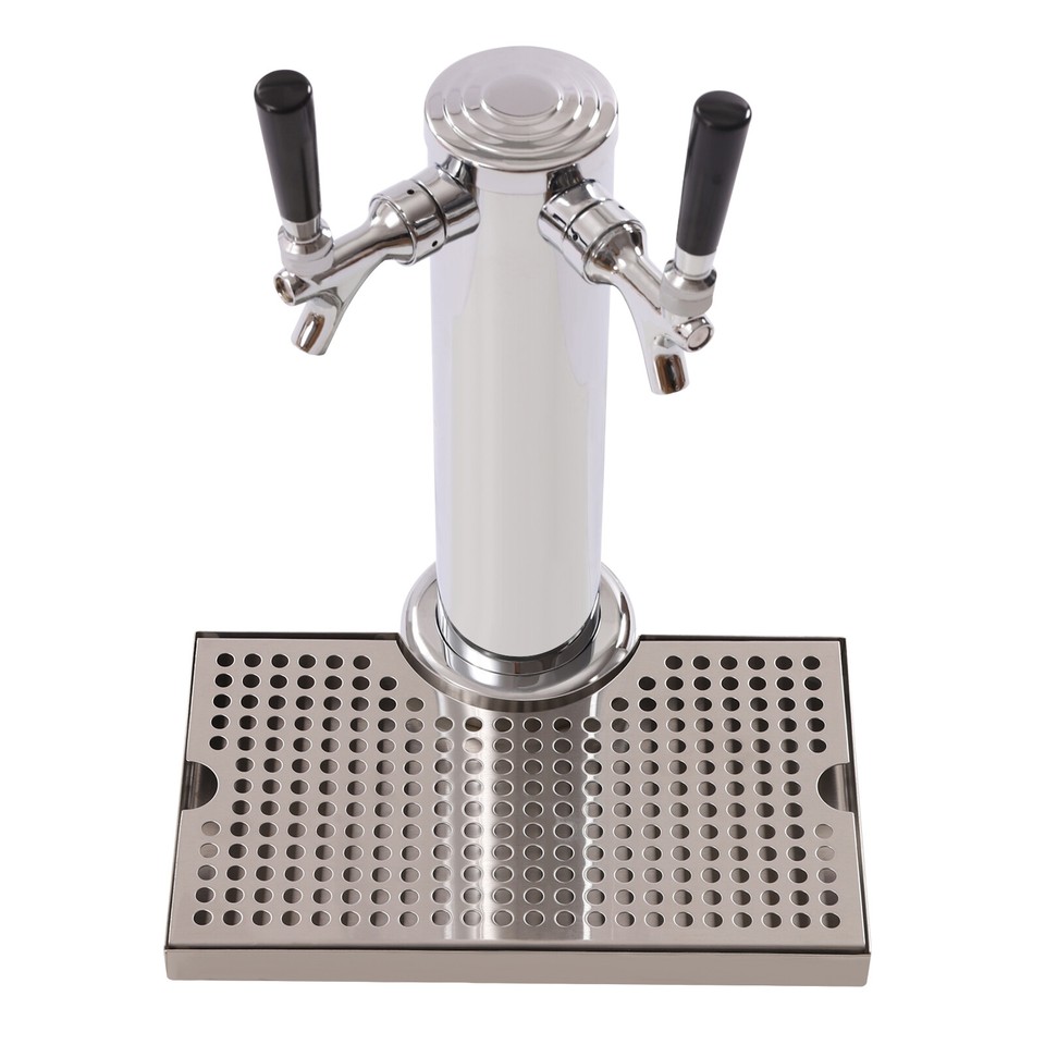NEW Kegerator Tower Kit Beer Conversion Kit Double Faucet Keg Tower Two ...
