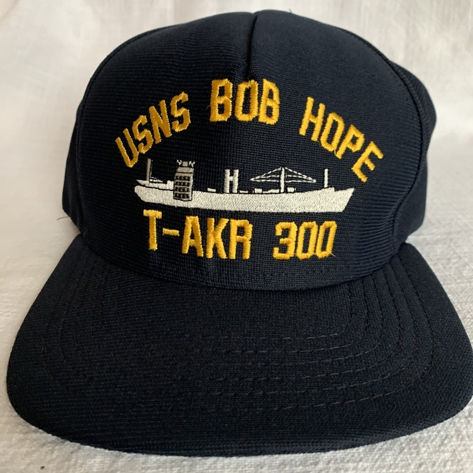 USNS Bob Hope T-AKR 300 Navy Ship Blue Military Hat Adjustable Baseball ...