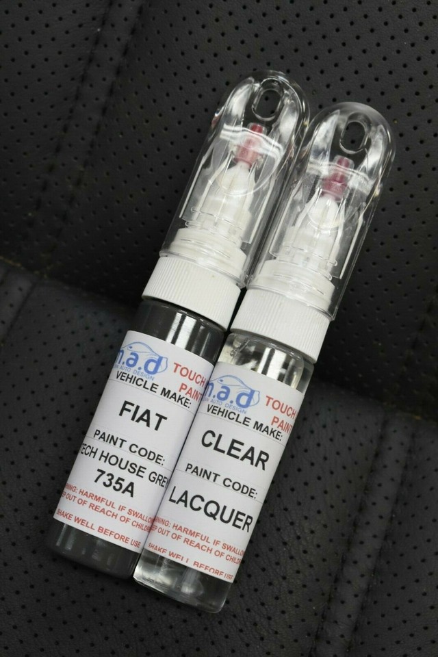 FIAT TECH HOUSE GREY 735 A TOUCH UP PEN REPAIR KIT PAINT WITH BRUSH ...