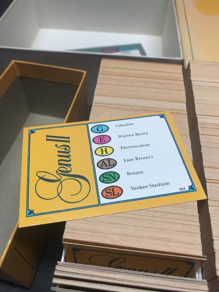 1984 Trivial Pursuit Genus II (2) Edition Trivia Subsidiary Cards ...