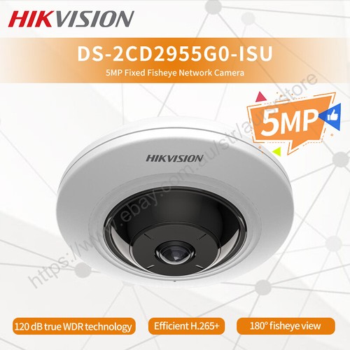 Hikvision 5MP 180° Fisheye View Built in MIC IP Camera H.265+ DS ...