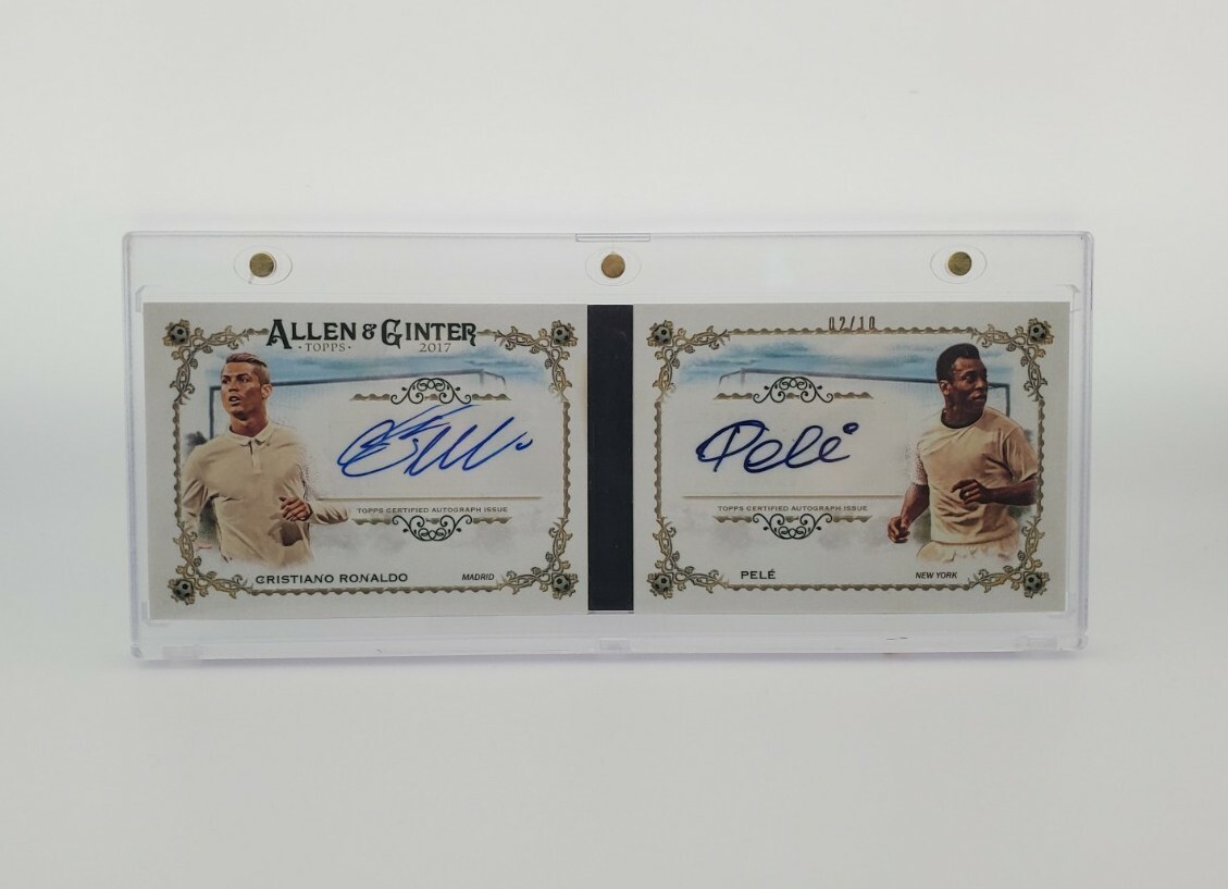 Topps Allen Ginter 2017 Cristiano Ronaldo Pele Dual Auto Booklet 2/10 ...