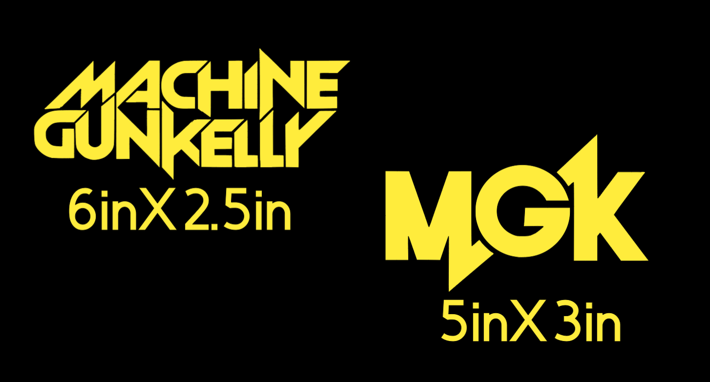MGK MACHINE GUN KELLY die cut vinyl decal car/boat/laptop #41 set of 2 ...