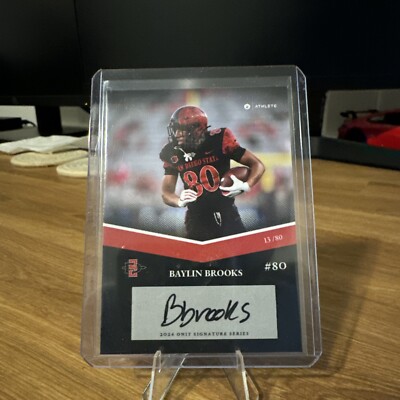 2024 OnIT Athlete Baylin Brooks, on card auto SP 13/80, San Diego State ...