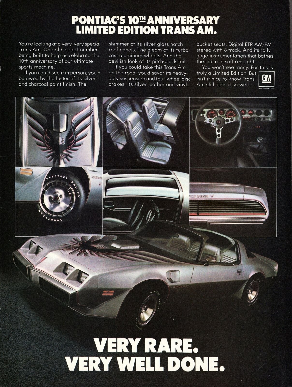 1979 Pontiac 10th Anniversary Trans Am Ad POSTER 24 X 18 Inches Nice ...