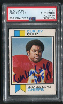 1973 Topps Curley Culp RC #167 HOF Signed Autograph Auto PSA DNA 10 | eBay