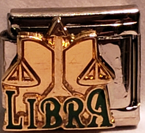 Libra Zodiac Golden Scales 9mm Italian Stainless Steel Charm by BlinQ ...