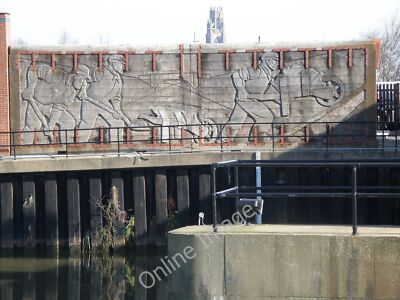 Photo 6x4 Mural at Black Sluice Boston A new feature by the Black ...