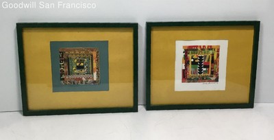 Set Of 2 Digital Prints Of Abstract Collages 1996 Signed Judy Grunwald ...