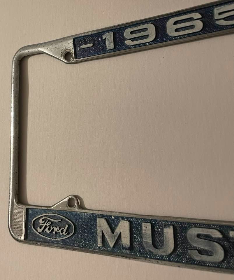 Vintage 1965 Ford Mustang Booster License Plate Frame | eBay