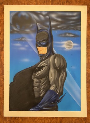 Painting Batman Cloudy Sky Comic Art | eBay