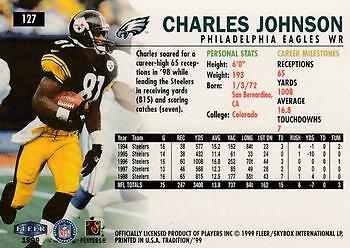 1999 Fleer Tradition #127 Charles Johnson Philadelphia Eagles | eBay