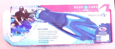AQUA LUNG Sport ProFlex FX Blue SWIM FINS Men's 10 to 13 Women's 11.5 ...