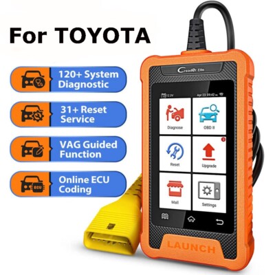 LAUNCH Creader Elite For Toyota OBD2 Scanner Car Diagnostic Tool Key ...