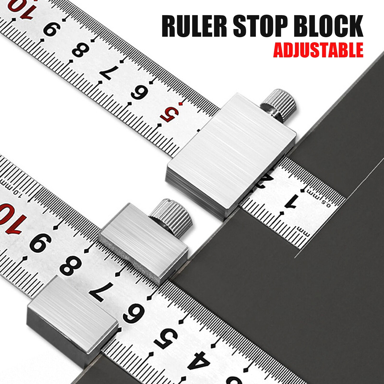 Tischler Lineal Positionierungsblock Anschlagblock Verstellbarer für ...