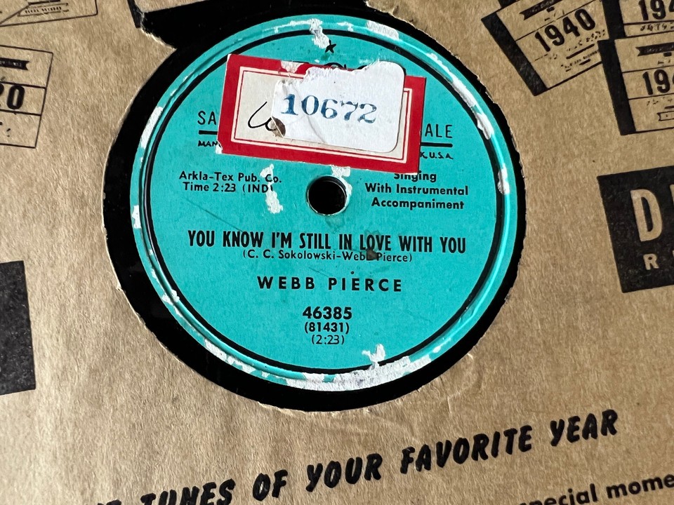 WEBB PIERCE I'm Gonna See My Baby DECCA 46385 E/E+ Rockabilly/Hillbilly ...