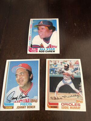 1982 Topps baseball Hof lot Johnny Bench ,Rod Carew, Eddie Murray ...