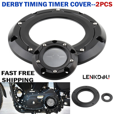 CNC Black Derby Timing Timer Cover For Harley Touring Electra Glide ...