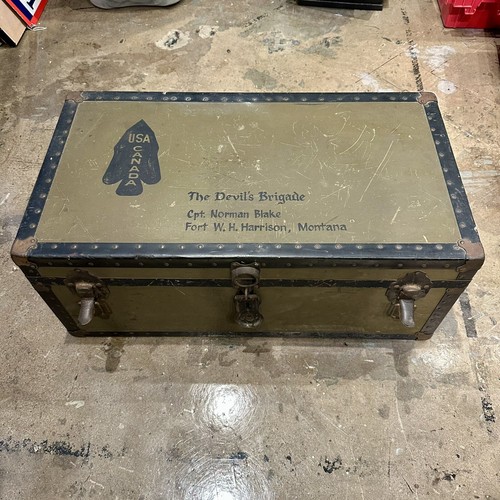 WWII Trunk Named Stenciled FSSF 1st Special Service Devils Brigade | eBay