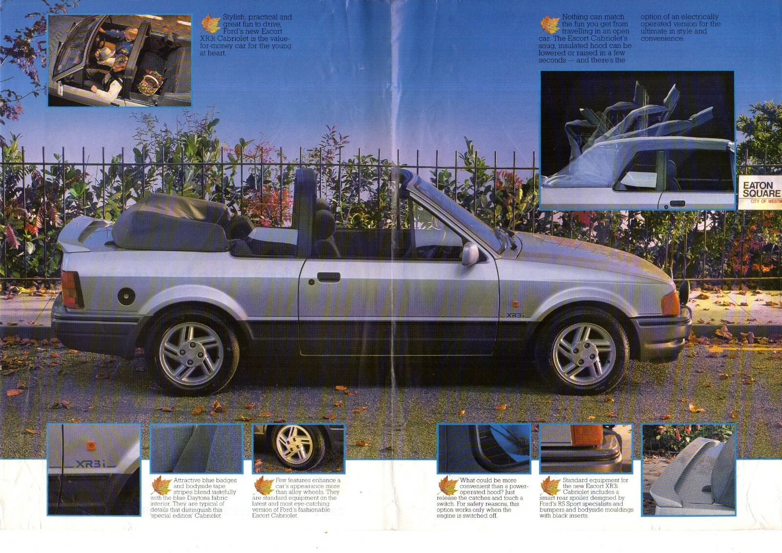 Ford Escort Cabriolet XR3i Special Edition 1987-88 UK Market Sales ...