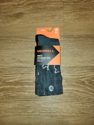 Merrell Printed Performance Coolmax Crew Socks Men's Size M/L 9.5-12 ...