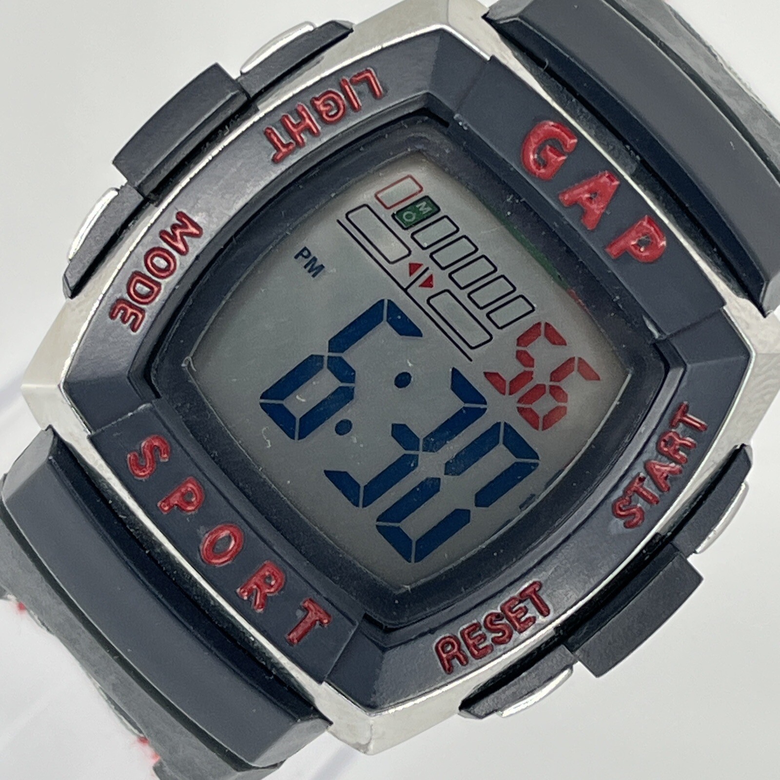 Gap Digital Watch Wolf Head Design Red & Black Silver… - Gem