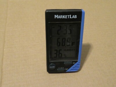 Market Lab ML4040 Traceable Thermometer/ Clock/ Humidity Monitor ...
