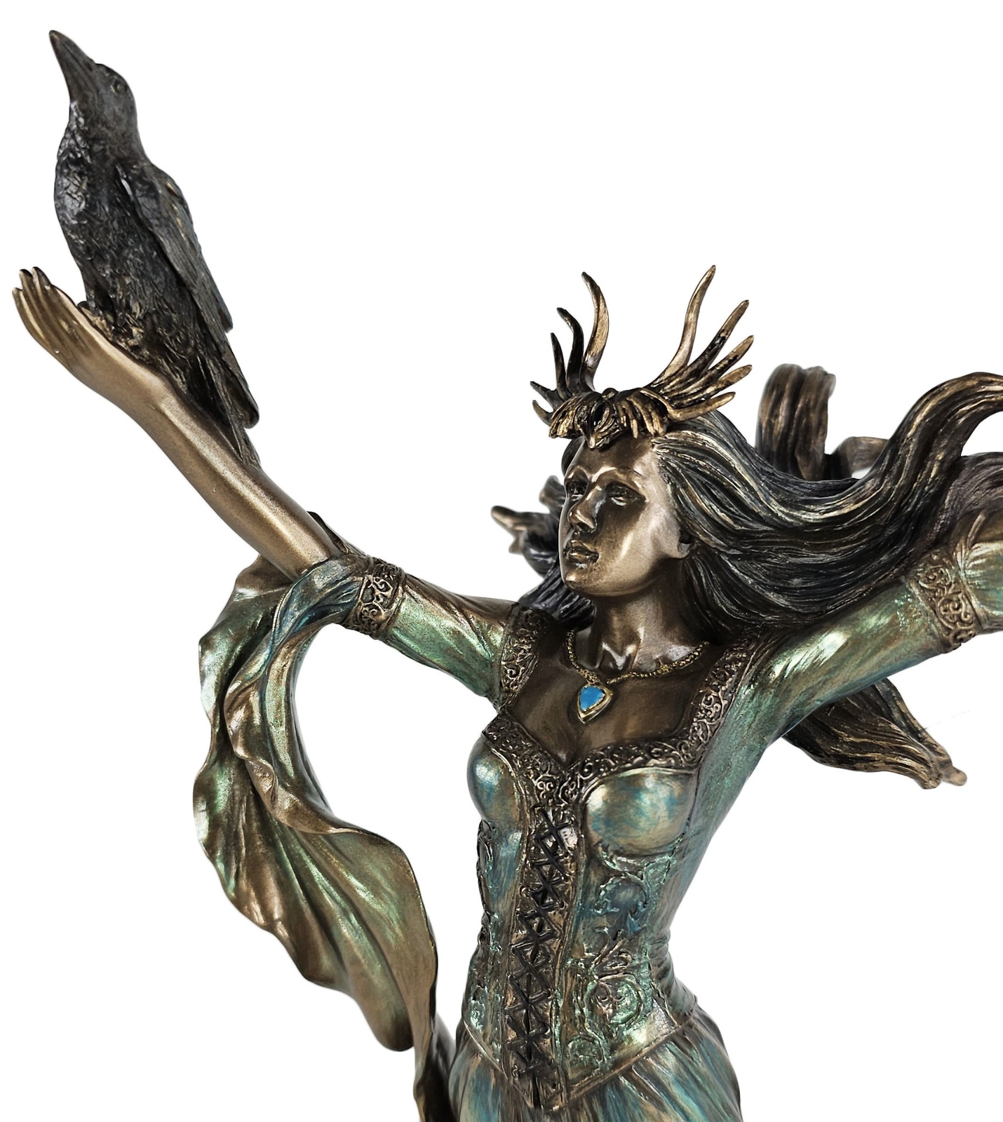 10" Morgan le Fey Morgana Arthurian Legend Enchantress Antique Bronze ...