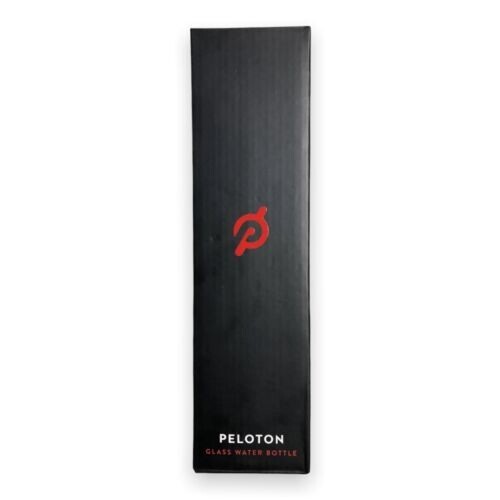 Peloton Glass Water Bottle New In Box Non Slip Black Rubber Sleeve | eBay