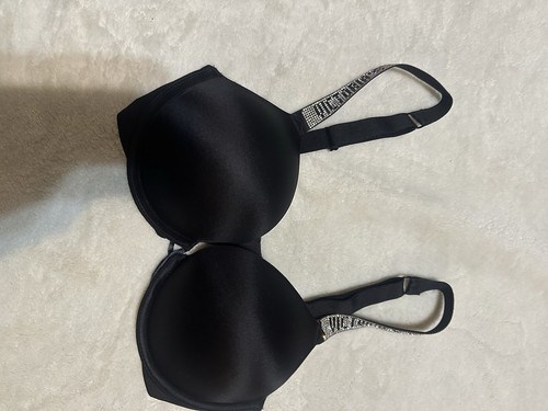Victoria's Secret Bombshell Rhinestone ,add 2 cups push up bra Black ...