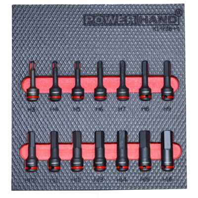 3/8" Drive Hex/Allen Key Sockets Impact H3-H16 Supplied with Foam Tray ...