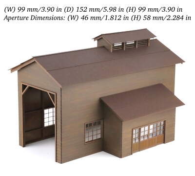 1:80 Scale Engine House Kit Steam Locomotive Train Shed HO/H0/J 16.5 mm ...