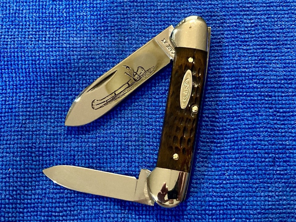 CASE XX CUTLERY CO USA 1965-1969 DARK RED B0NE #62131 (3-5/8”) CANOE ...