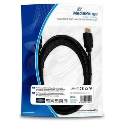 MediaRange HDMITM High Speed Connection Cable with Ethernet Gold-Plated ...