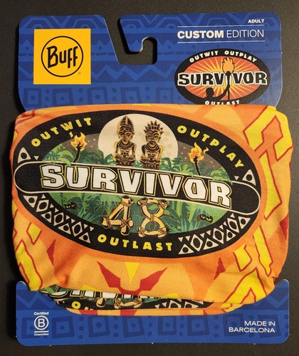 🔥 Survivor 48 Civa Tribe Orange Buff-On Card Never Worn-Jeff Probst-CBS ...