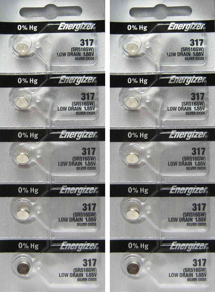 10 PCS ENERGIZER 317 WATCH BATTERIES SR516SW SR516W | eBay