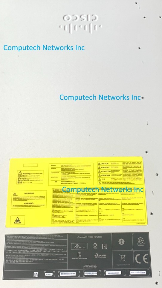 Cisco ASR-9906 2X A9K-RSP880-LT-TR, A99-SFC-T A99-8X100GE-TR A9K ...