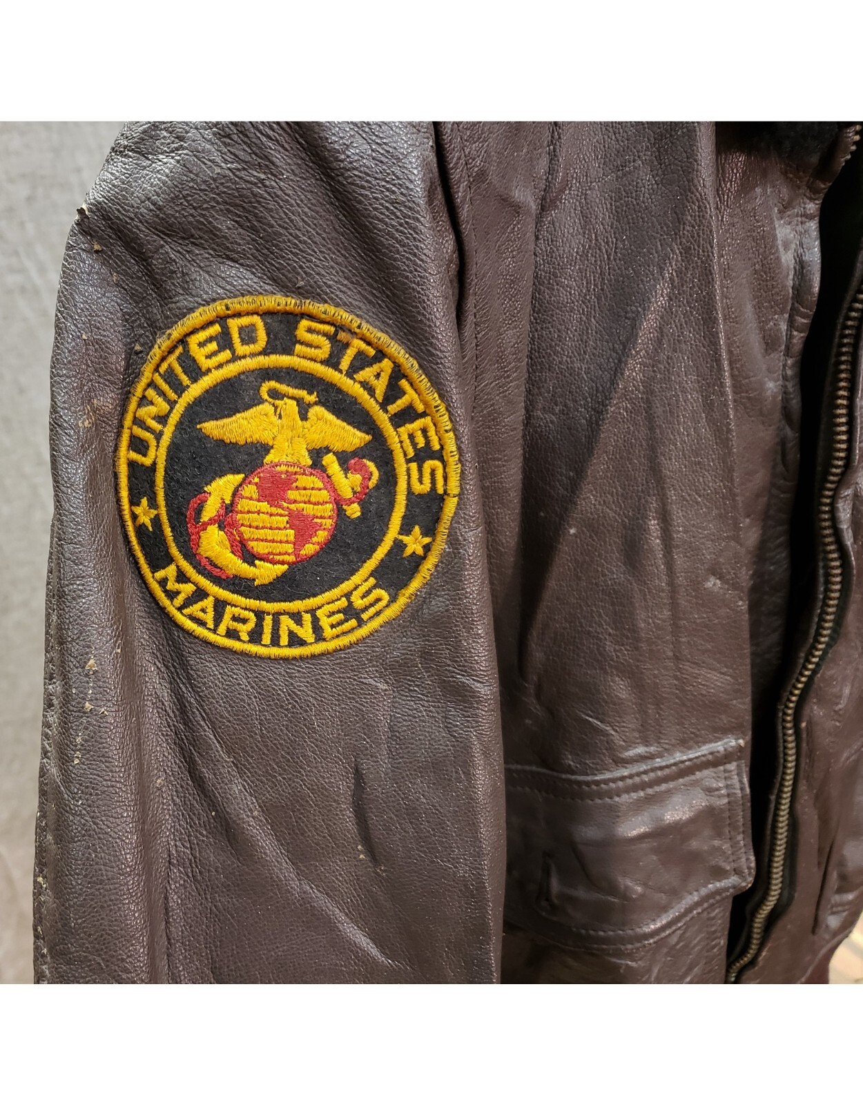 USMC PILOT TYPE G-1 LEATHER FLIGHT JACKET SZ 44 - Gem