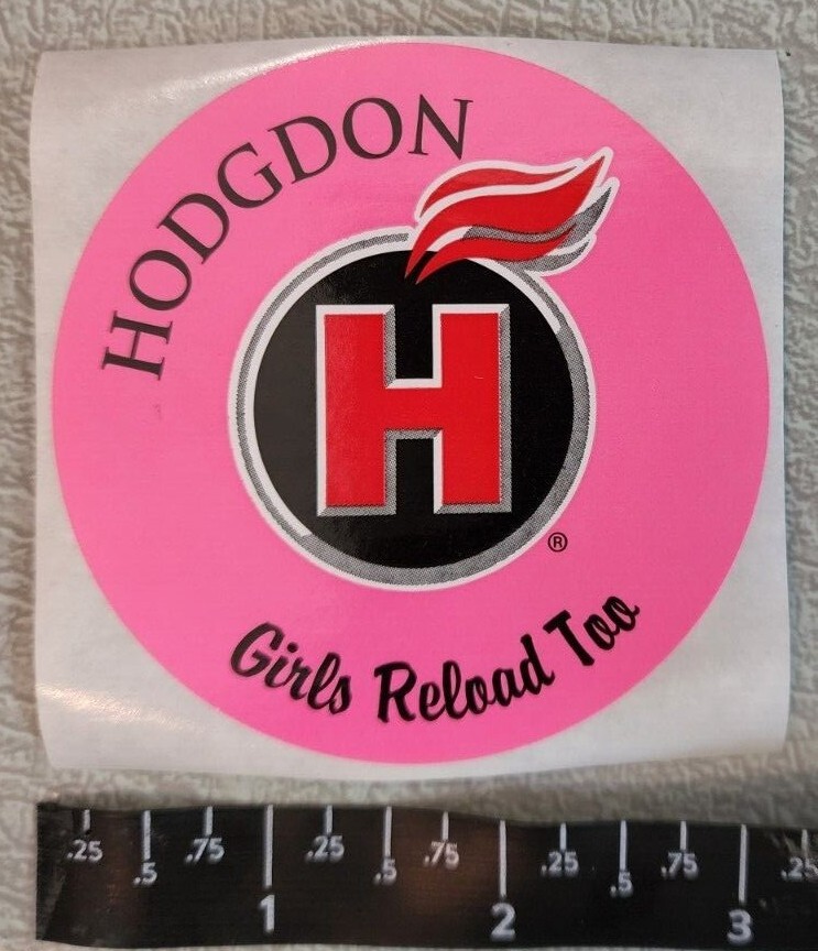 Hodgdon "Girls Reload Too" Pink Gun Propellant Decal / Sticker ...