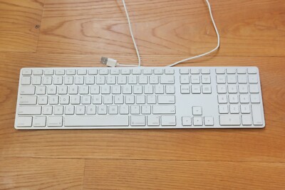 Apple White Aluminum USB Wired Keyboard for iMAC G4 G5 eMAC A1243 EMC ...