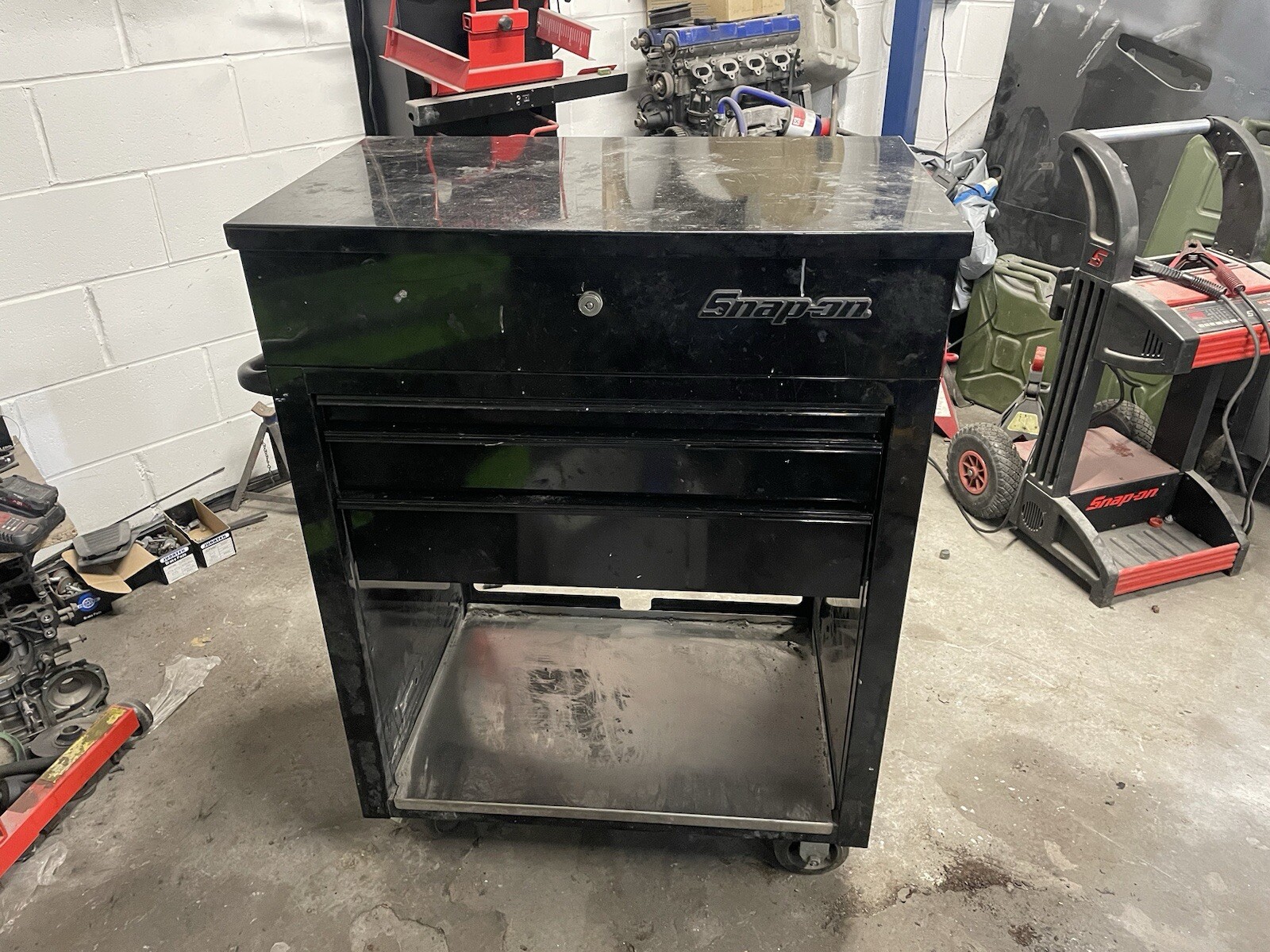 Snap On gloss black Tool Box Trolley Roll Cart KRSC323 Three Drawer ...