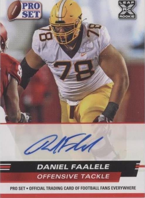 2022 Leaf Pro Set Draft - Autographs Daniel Faalele #PSA-DF1 Red (AU ...