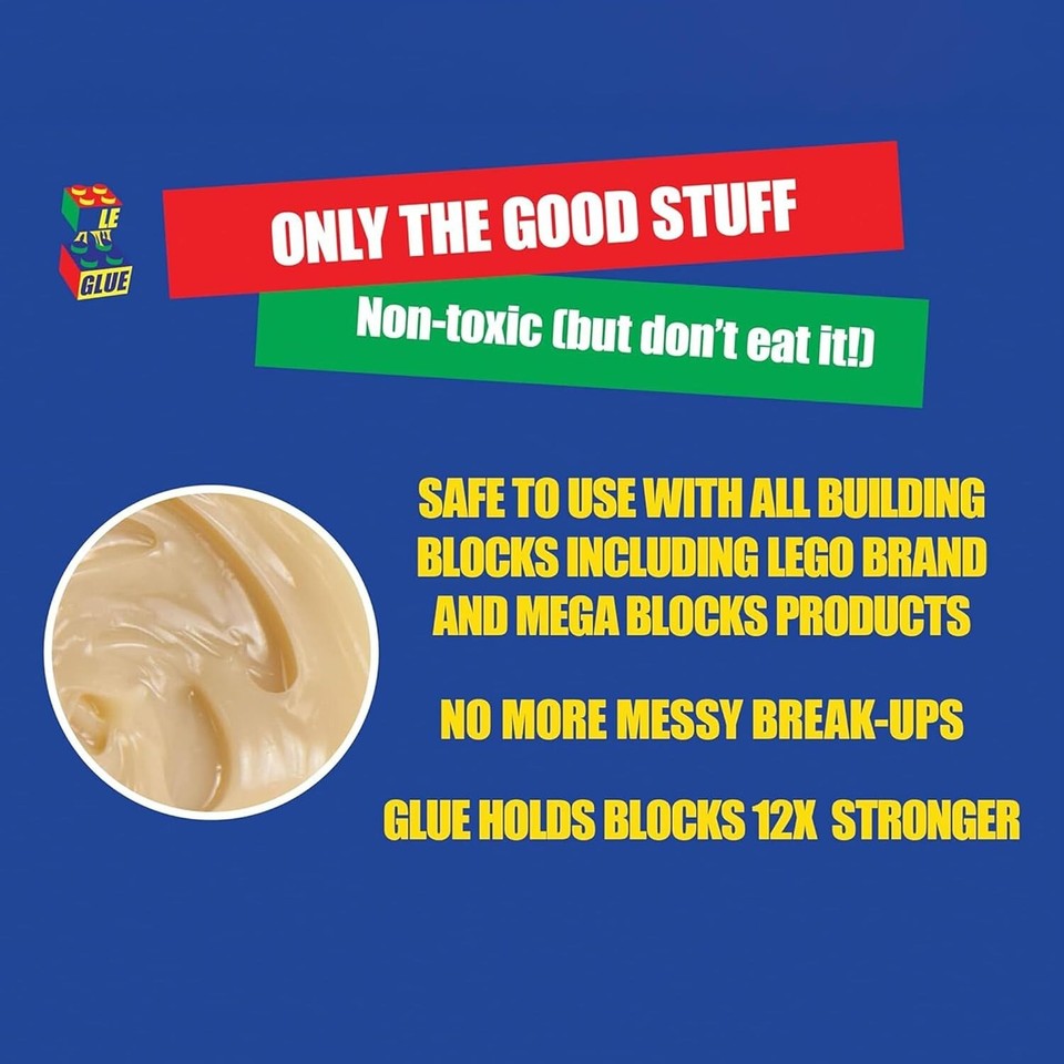 Le-Glue Releasable Adhesive made for Building Blocks (2 Pack ...