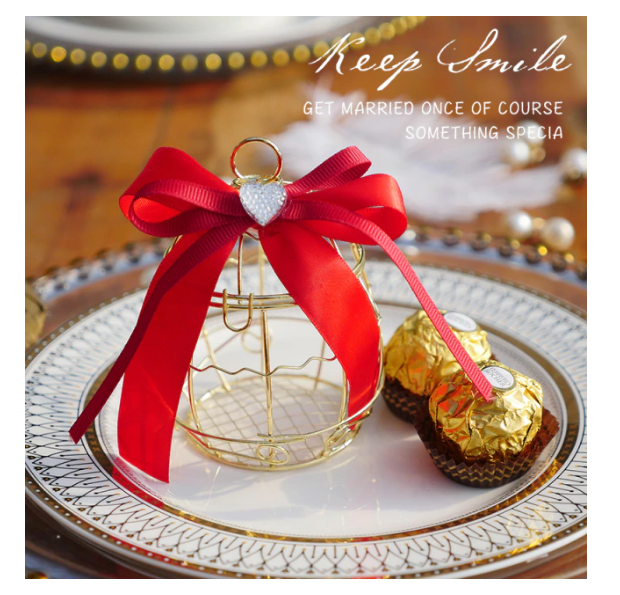 Bird Cage Wedding Favor Candy Wedding Mini Metal Gold Bird Cage Candy