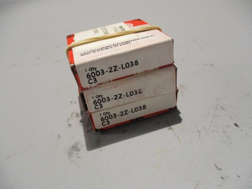 NEW BOX OF (3) FAG 6003-2Z-L038 BALL BEARING | eBay
