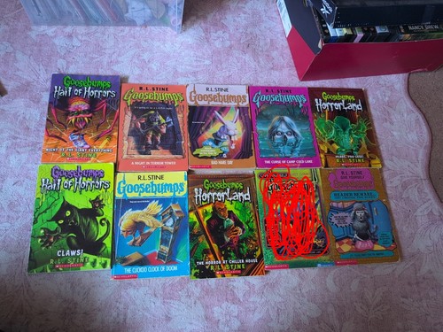 RL Stine Goosebumps Lot of 9 Books Various Titles Paperback Scholastic ...