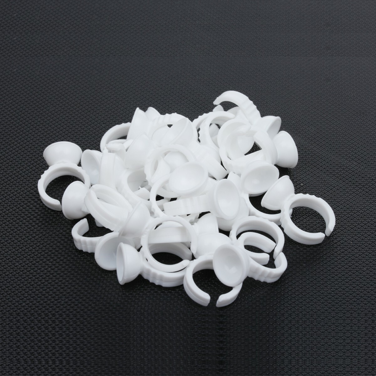 25pc Lash Extensions Eyelash Glue Holder Pallet Finger Rings Tool ...